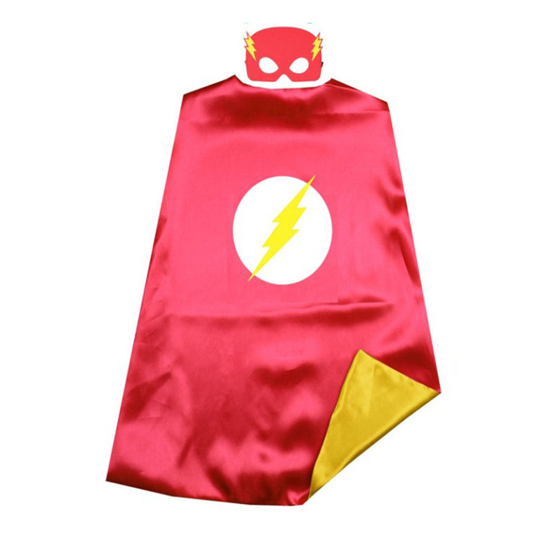 Flash Justice League Superhero Kids Cape & Mask Costume (2 Variants ...