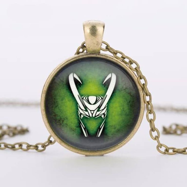 Loki Crown Glass Pendant Necklace (3 Variants) – REAL INFINITY WAR